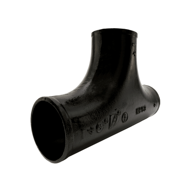 Charlotte Pipe 00617 4" Cast Iron No Hub Single Two-Way Cleanout Tee ...