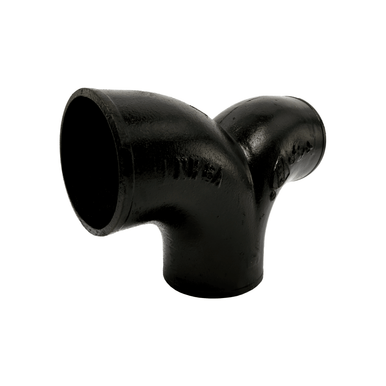 Charlotte Pipe 00162 4" Cast Iron No Hub Double 90° Elbow - 24hr Supply