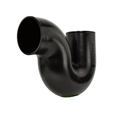 Charlotte Pipe 13917 6" Cast Iron No Hub P-Trap With 1/2" Tap In Heel ...