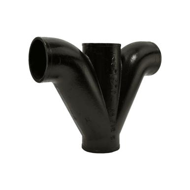 Charlotte Pipe 10223 4" Cast Iron No Hub Figure Five Double Fixture ...