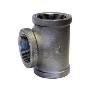 Anvil 0310030804 2" Black Malleable Iron Straight Tee (Class 150 ...