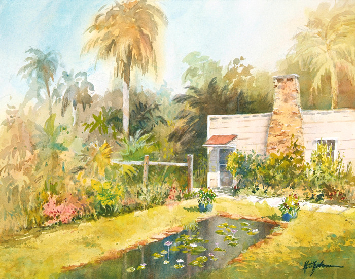 Morning in the Moonlight Garden - The Art of Keith E Johnson