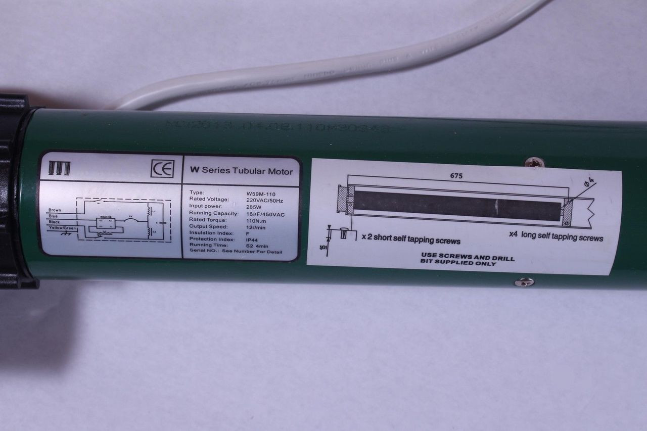 150nm - Tubular Electric Motor For Roller Shutter Doors - for doors up ...
