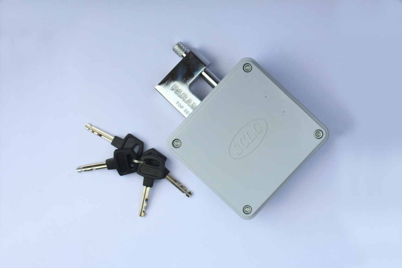 Padlock isolator unit switch for use with electric roller shutter doors ...