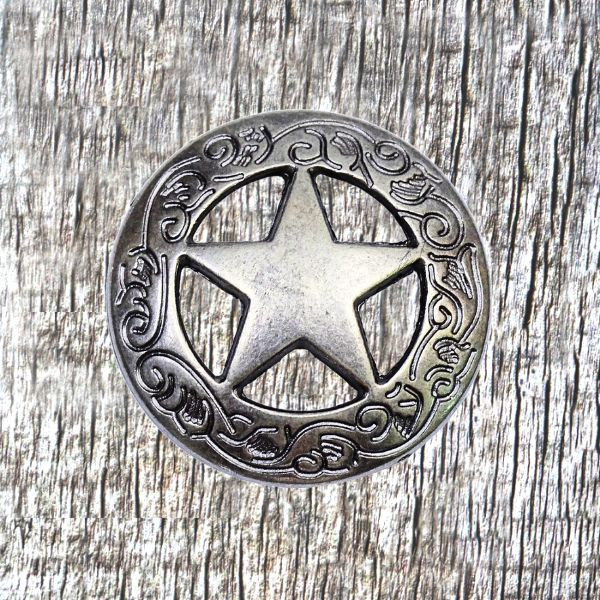 Texas Ranger Star Concho - 1-inch - Texas Uniques Store