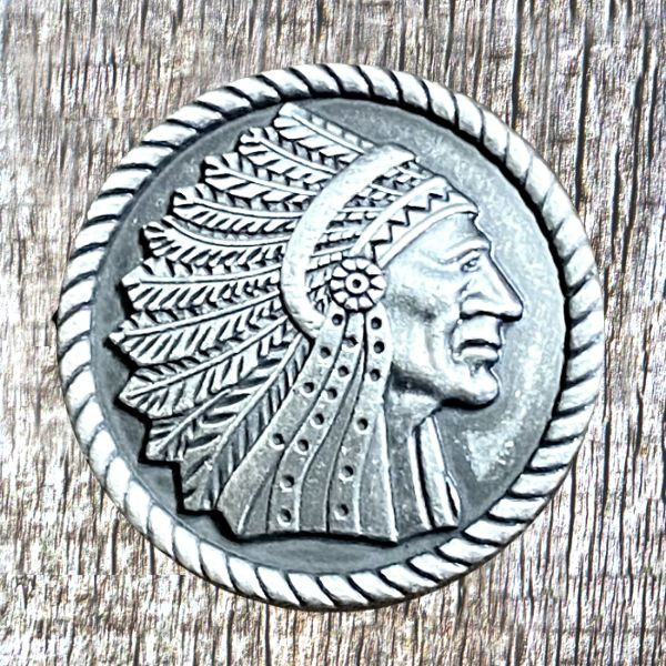 INDIAN CHIEF PROFILE RIGHT MOTORCYCLE CONCHOS - Texas Uniques Store