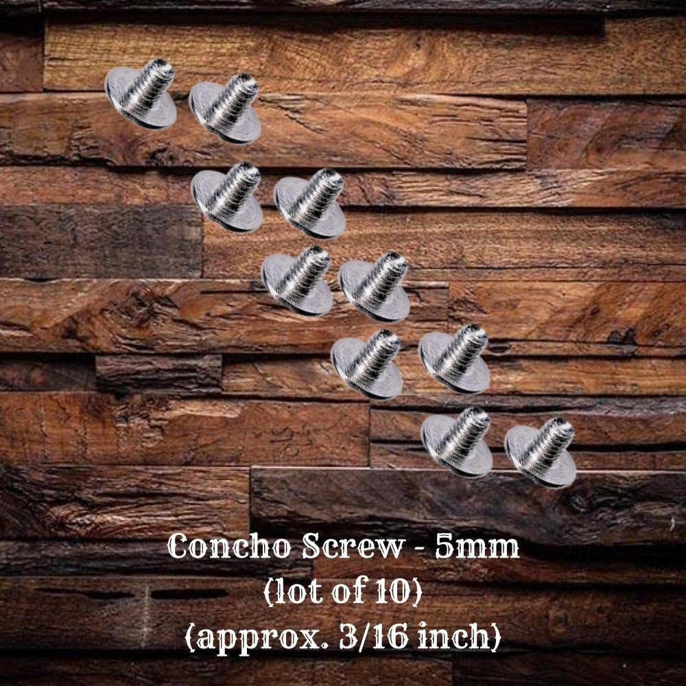 Concho Screws 5mm (lot of 10) - Texas Uniques Store