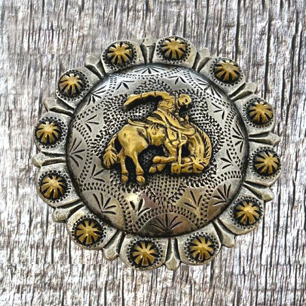 WESTERN SADDLE BRONC RIDER BERRY CONCHO - Texas Uniques Store