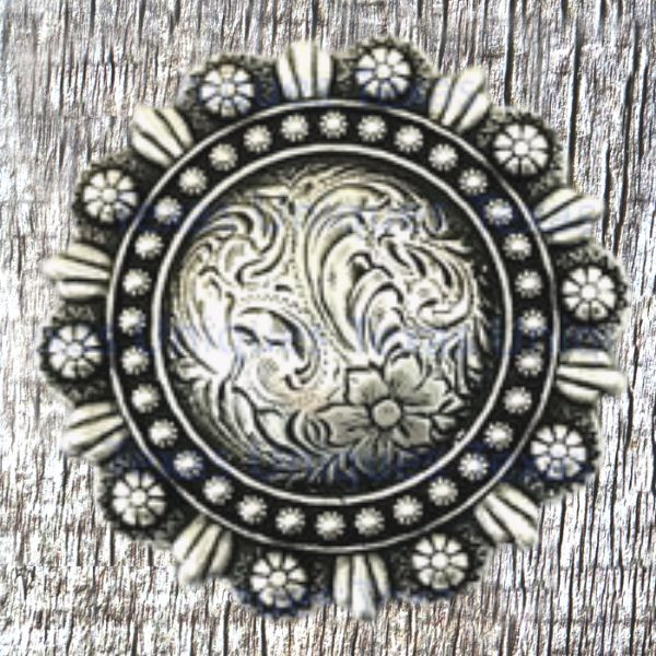 Western Engraved Concho - Texas Uniques Store