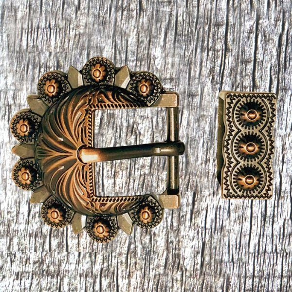 Hardware Headstall 3/4 Inch Antique Copper Buckle Set