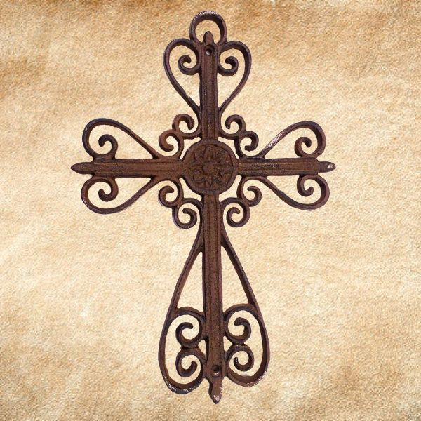 Cast Iron Antique Rustic Wall Cross - Texas Uniques Store
