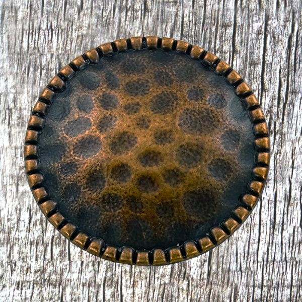 Round Hammered 3 Inch Screw Back Concho Antiqued Copper Finish - Texas ...