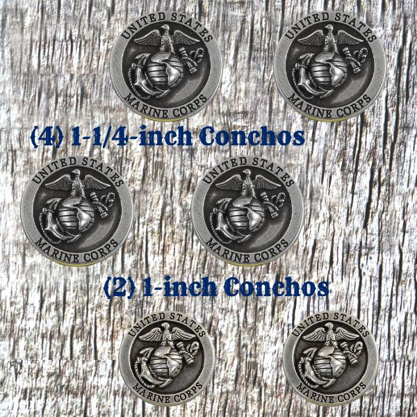 United States Marine Corp Concho Saddle Set -1 - Texas Uniques Store