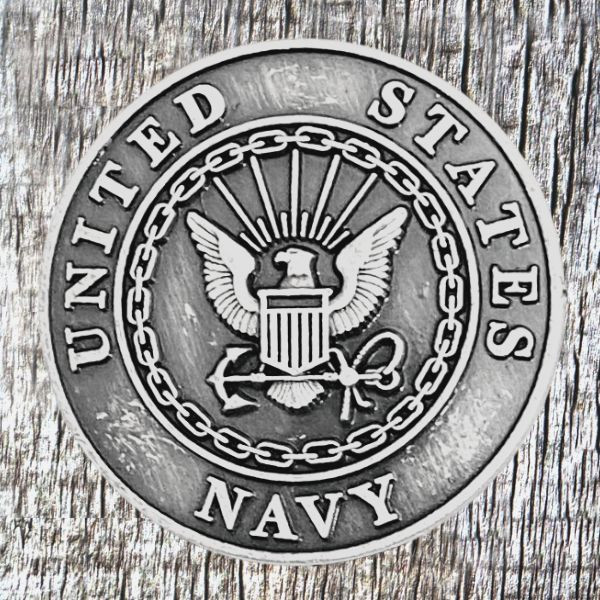 MILITARY 1-3/8 Inch CONCHO UNITED STATES NAVY - Texas Uniques Store
