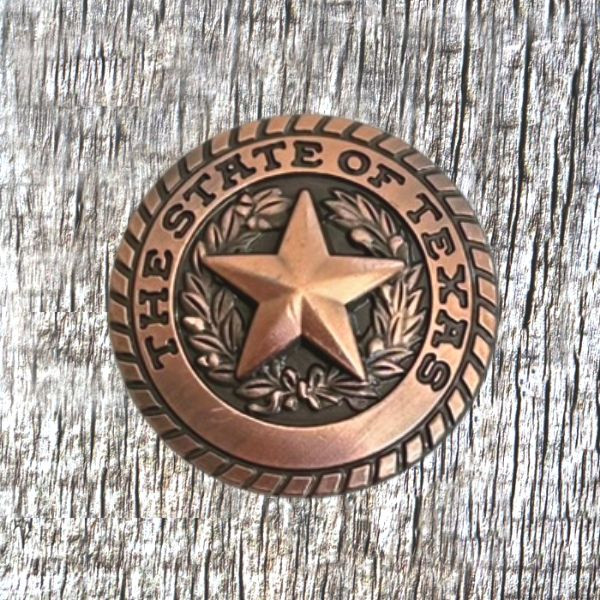 State of Texas Star Antique Copper Concho