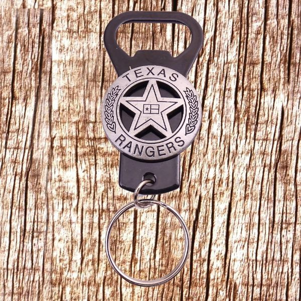 Texas Ranger Badge Bottle Opener