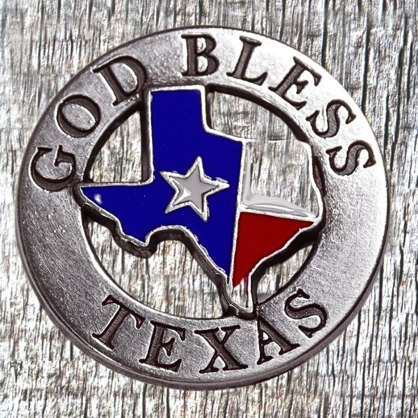 Texas Conchos GOD BLESS TEXAS Concho - Texas Uniques Store