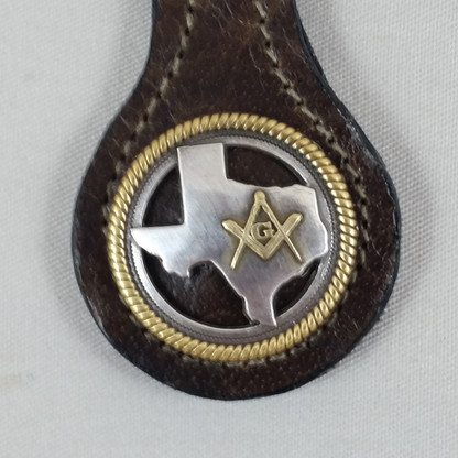 Texas Masonic Key Fob Brown - Texas Uniques Store