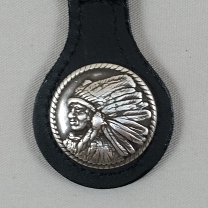 Motorcycle Key Fob Indian Chief Profile Left Black Leather - Texas ...