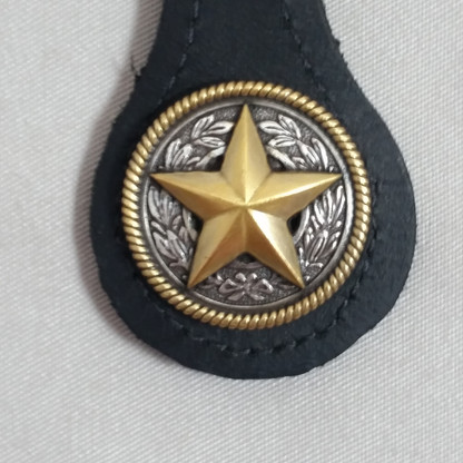 Texas Star Key Fob BLack Leather - Texas Uniques Store