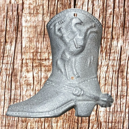Western Cowboy Cast Iron Wall Decor Boot - Texas Uniques Store
