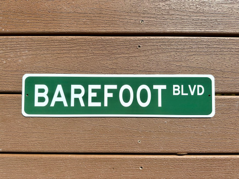 Barefoot Blvd Street Sign - World Barefoot Center Proshop