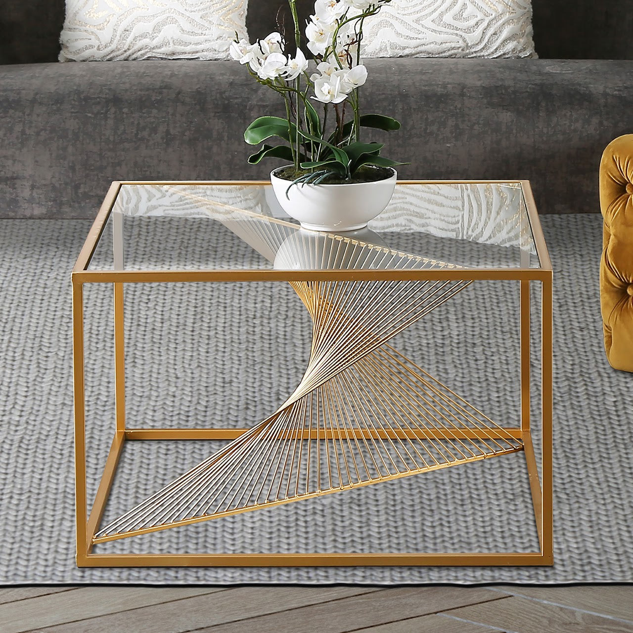 Gold Swirl Coffee Table