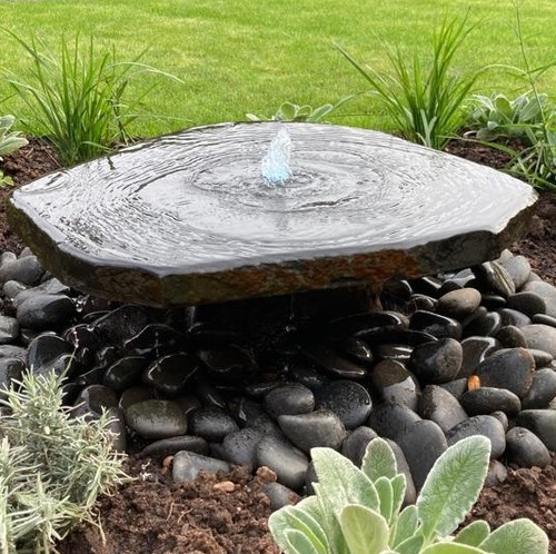Large Basalt Slab With Plinth | Includes Reservoir | Water Feature
