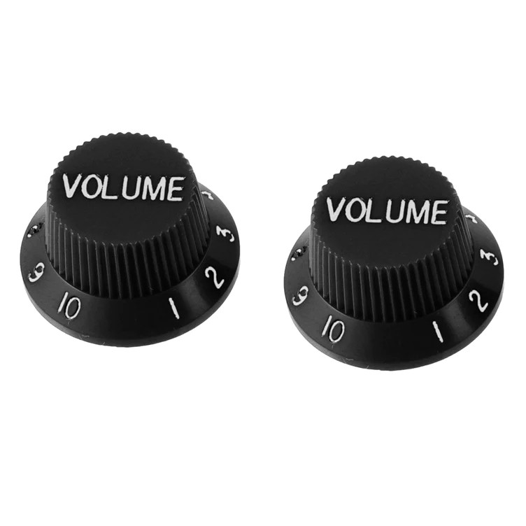 PK-0154-023 Set of 2 Black Volume Knobs for Stratocaster® - Danny D's ...