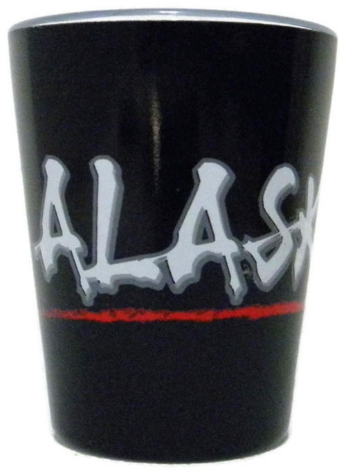 Edgy Alaska Black Shot Glass - Alaska Wild Country