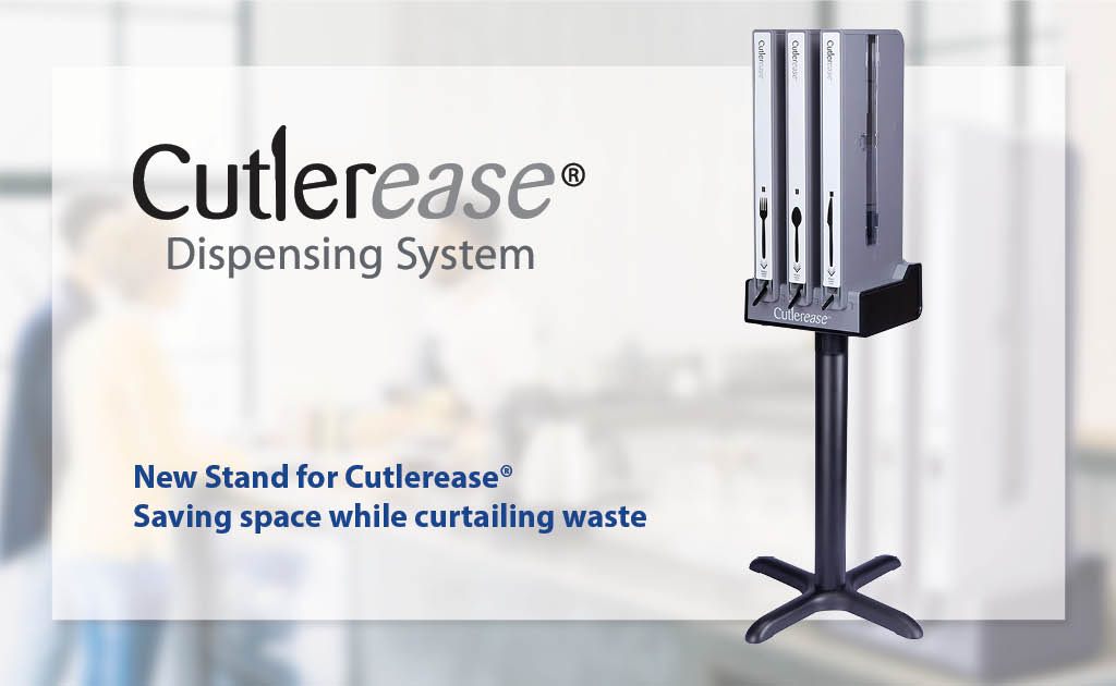 Novolex introduces new stand for Cutlerease utensil dispensers, saving space while curtailing ...