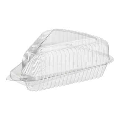 Clear shallow pie slice container (3200)
