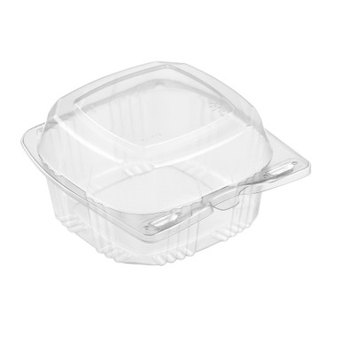 Clear small square clamshell container (21157)