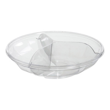 PanelBowl Round Bowl 10” 43 oz 3 Compartment Clear Round Bowl (5E043-PB-3P)
