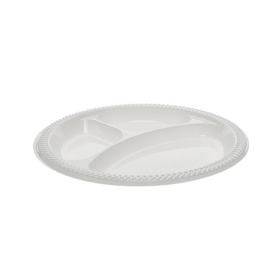 Pactiv Evergreen 9" 3-Compartment Meadoware Impact HIPS Plate, UPC ...