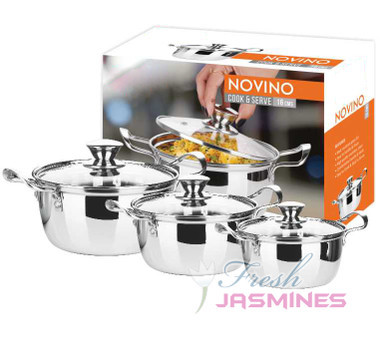 ARISTO NOVINO COOK & SERVE- 14CM+ 16CM+ 18CM (3PCS SET)