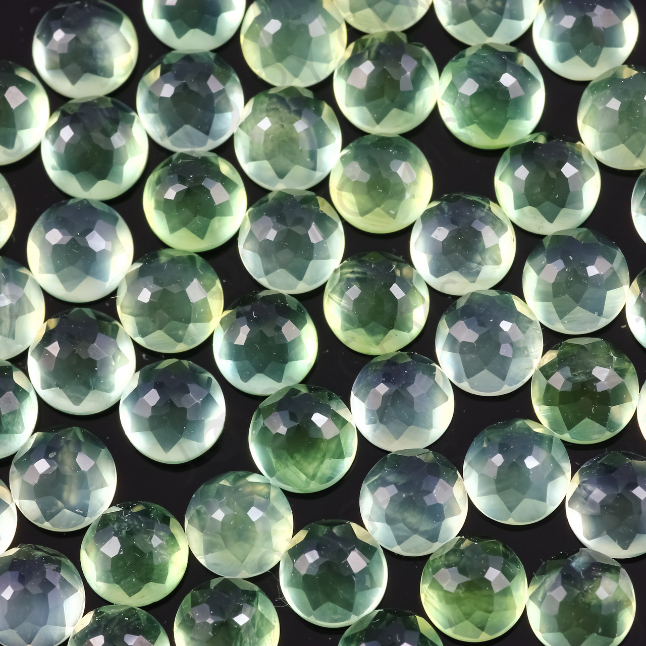 Prehnite Rose Cut Cabochon 6mm Round - Joopy Gems