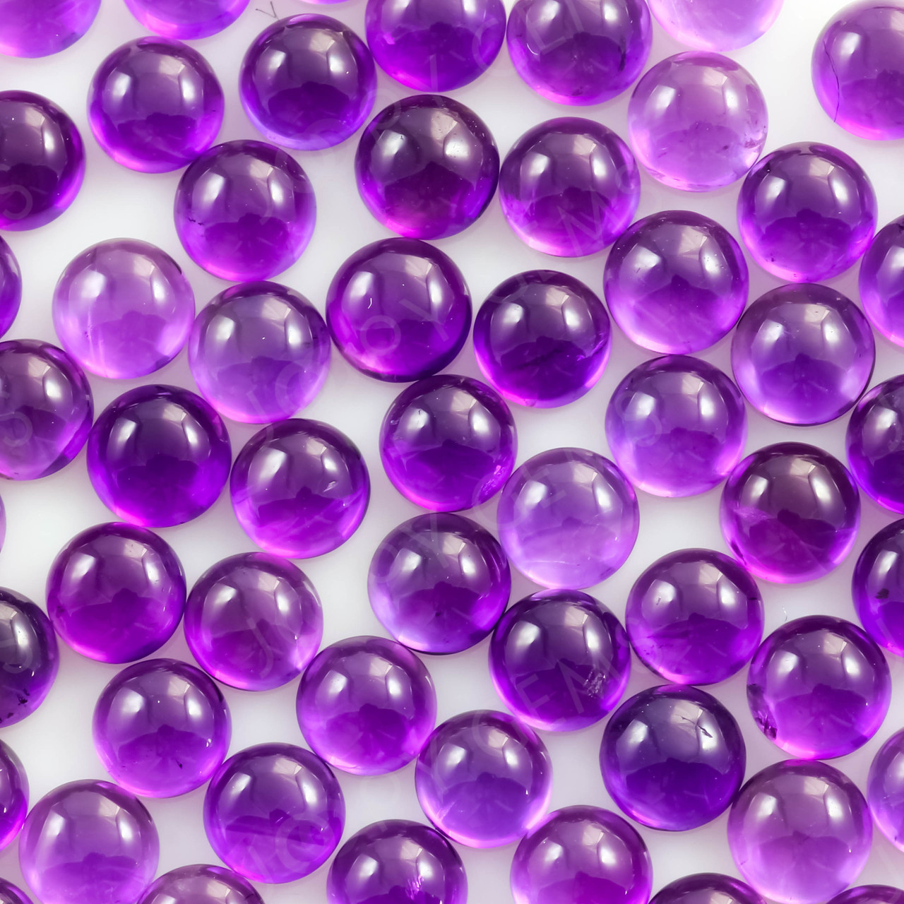 Amethyst (African) Cabochon 4mm Round - Joopy Gems