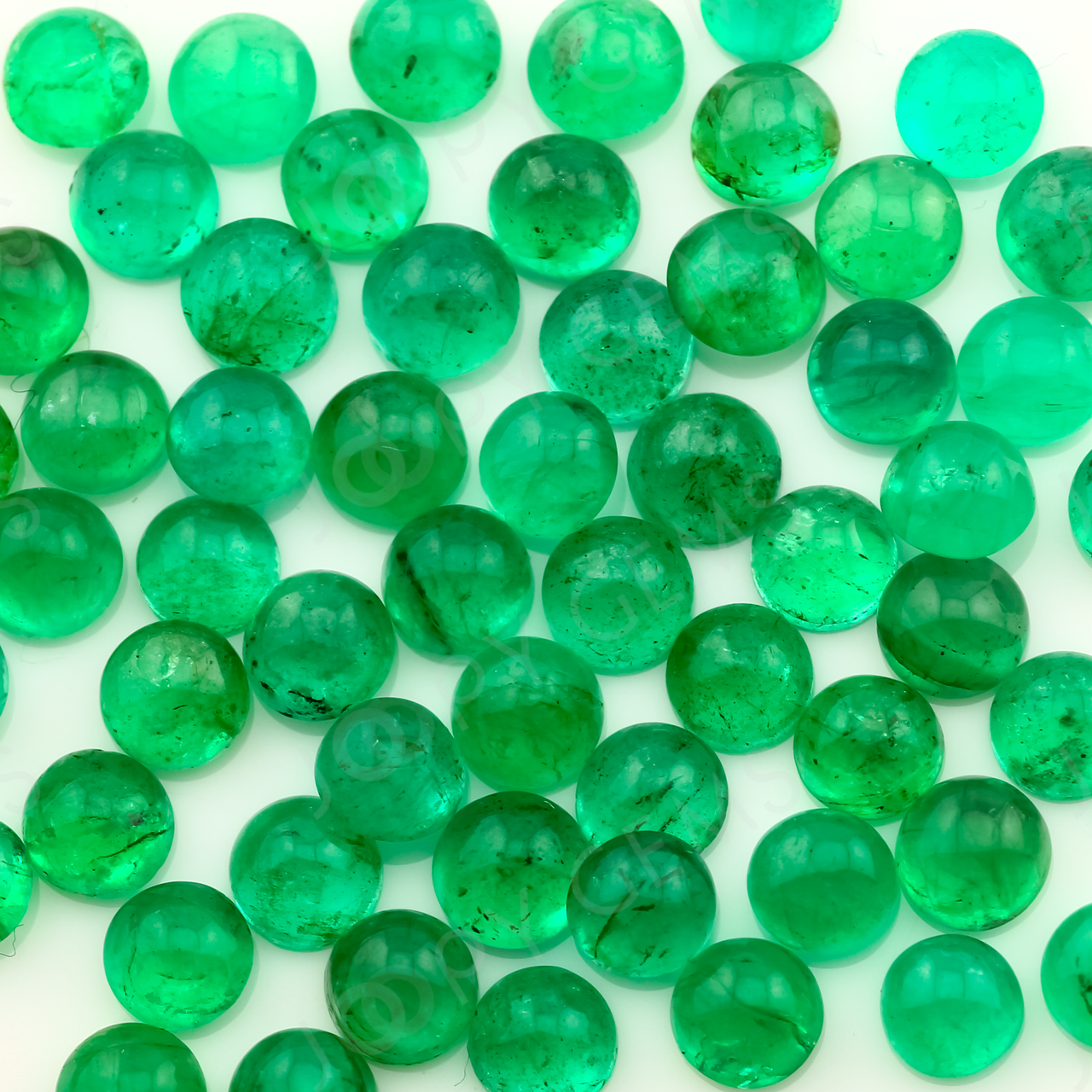 Emerald Cabochon 4mm Round - Joopy Gems