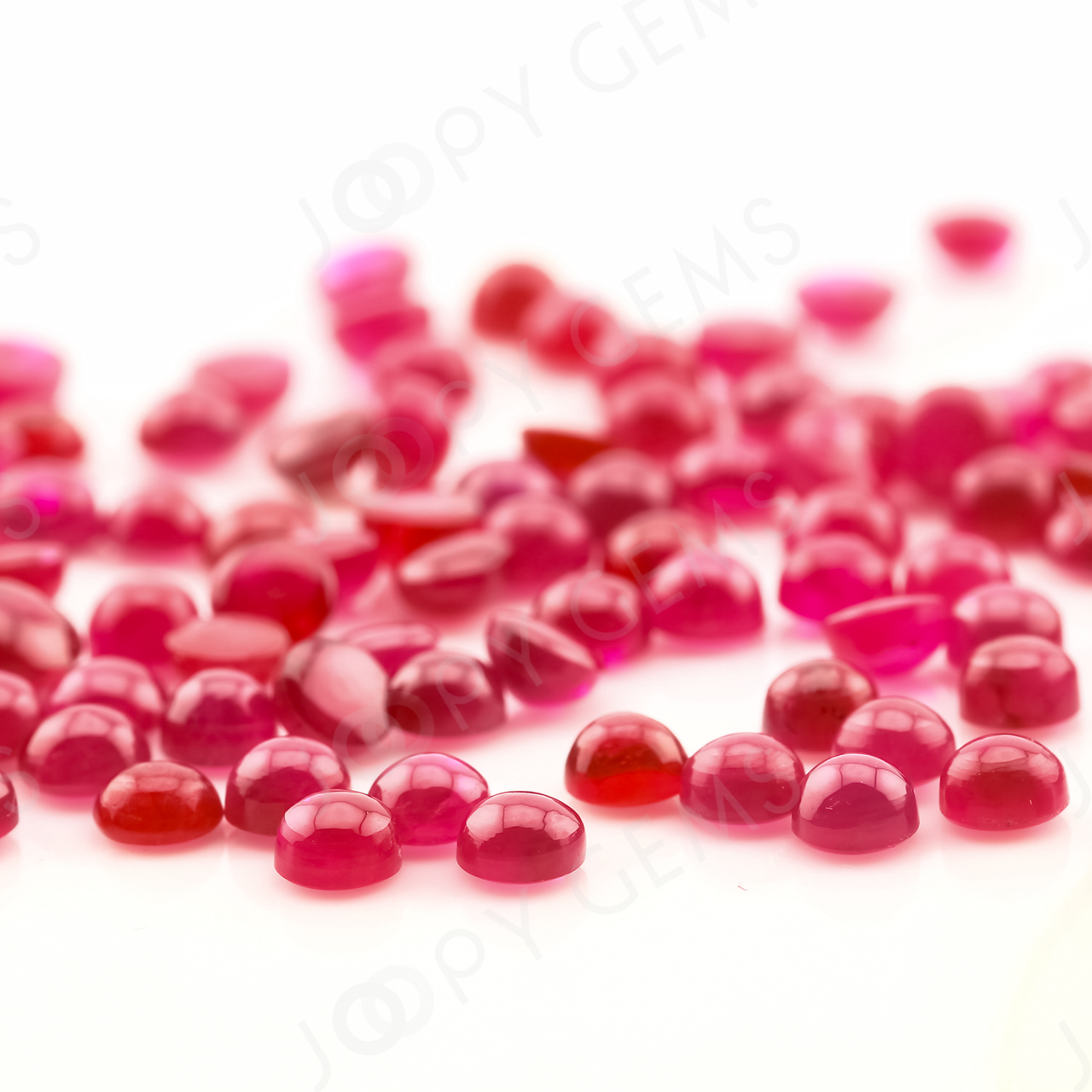 Ruby Cabochon 3mm Round - Joopy Gems