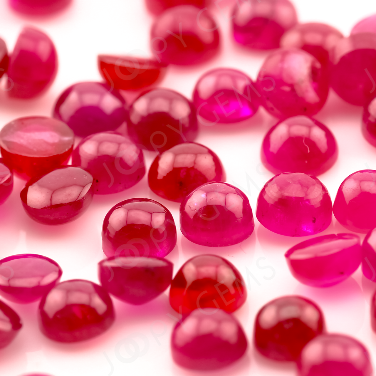 Ruby Cabochon 3mm Round - Joopy Gems
