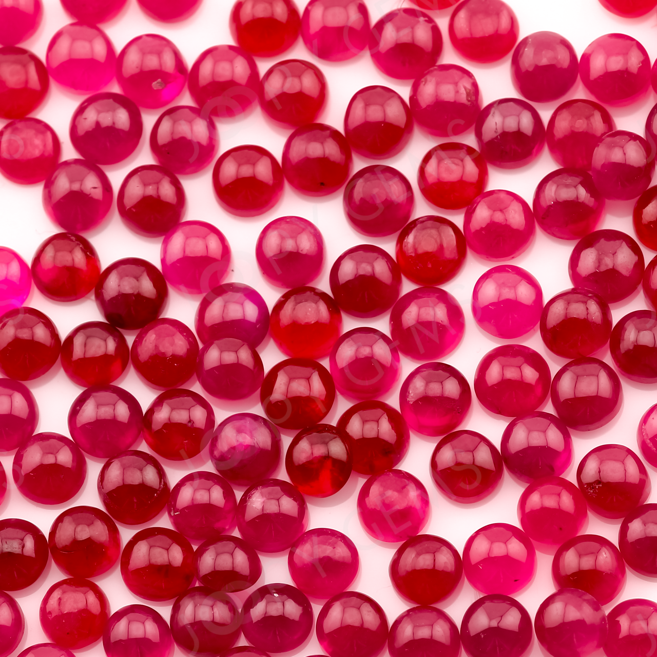 Ruby Cabochon 3mm Round - Joopy Gems