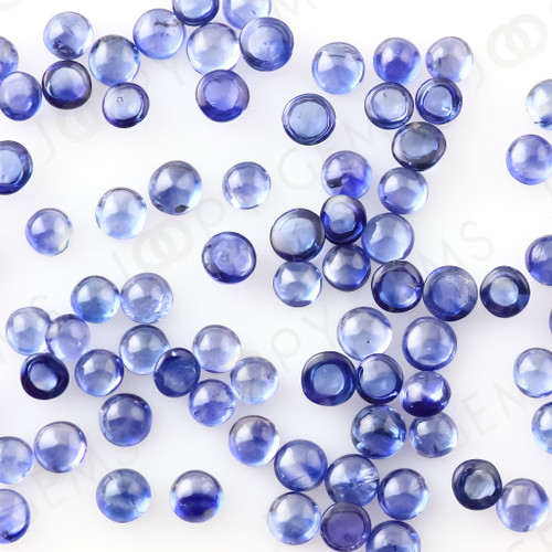 Blue Sapphire Cabochon 2mm Round - Joopy Gems
