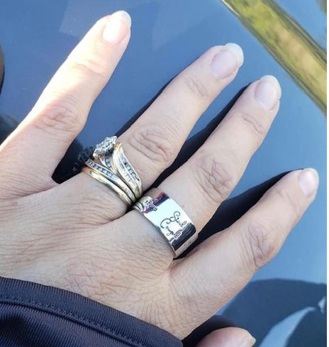 Silver Be Kind, Be Brave Steel Cowgirl Ring