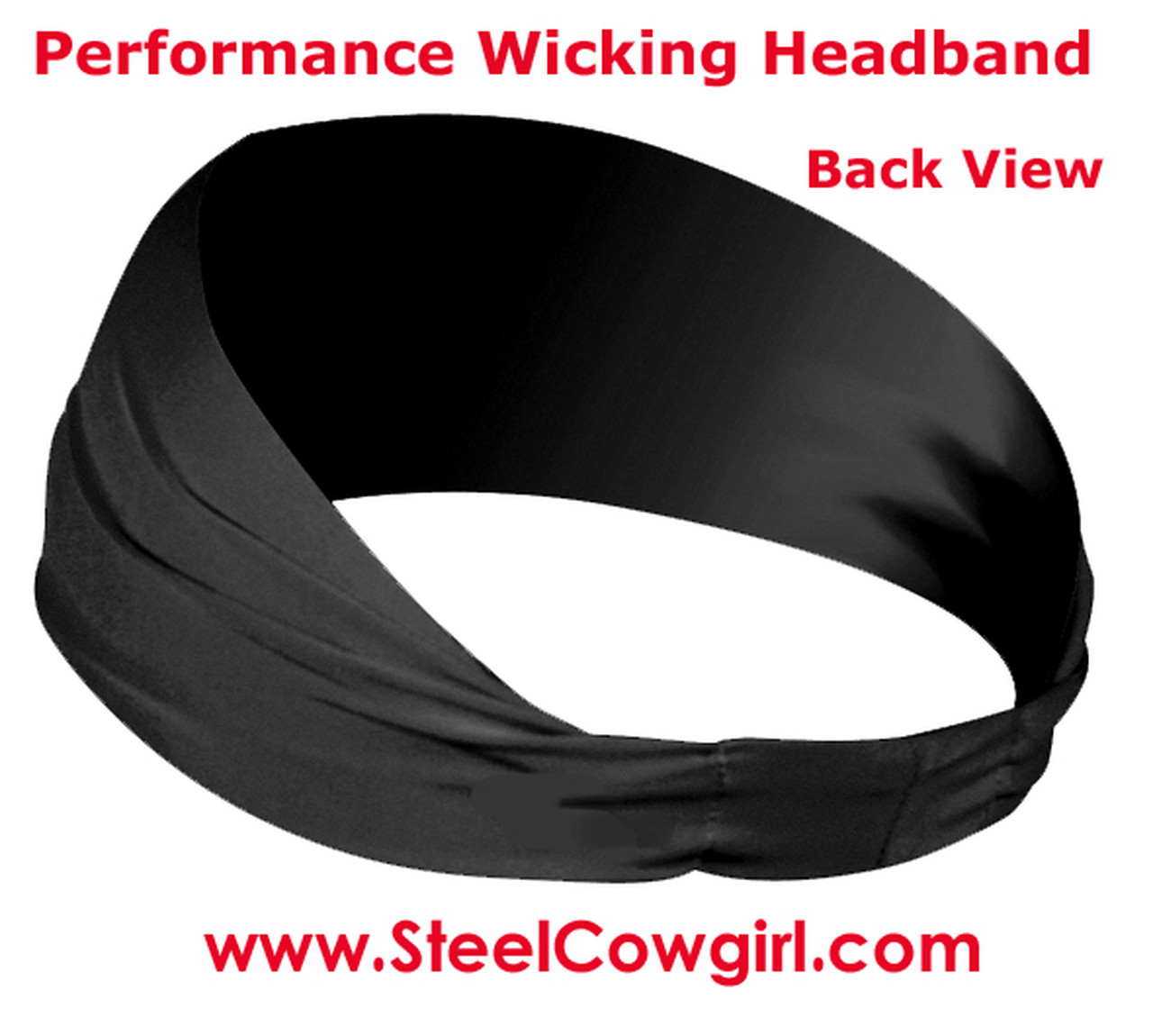 Silver Steel Cowgirl Swirling Wind Logo Headband