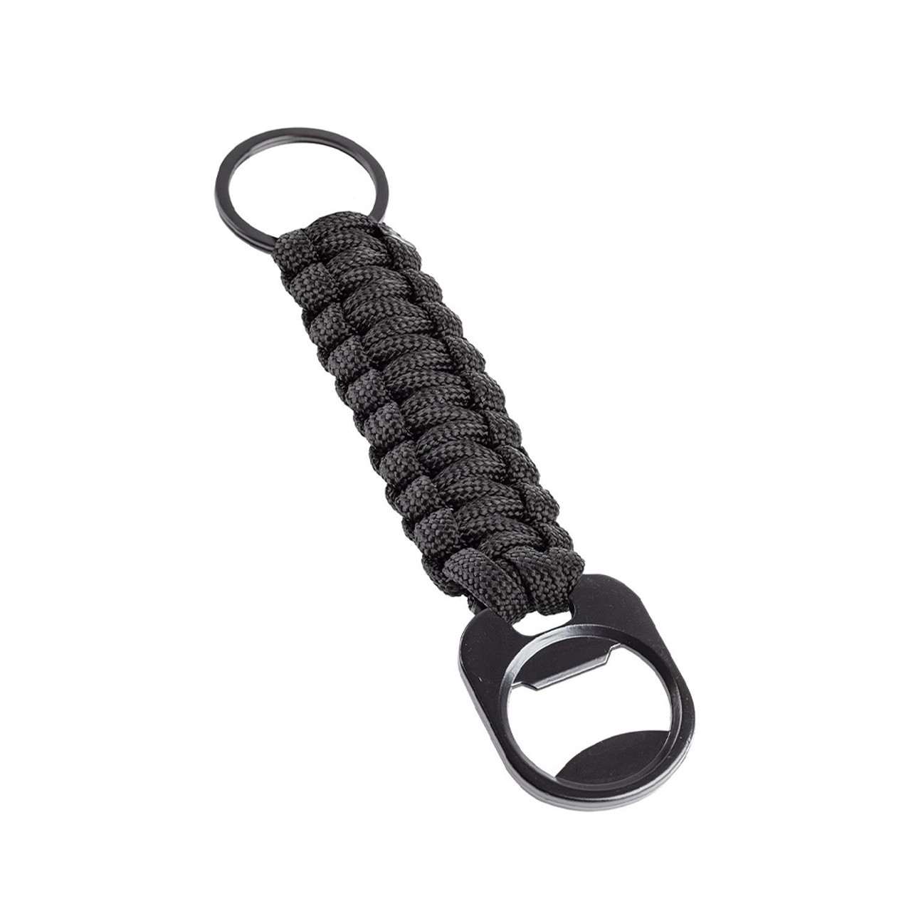Porte-clés en paracorde noir avec décapsuleur - Heracles Tactical Porte-clés en paracorde noir avec décapsuleur - Heracles Tactical