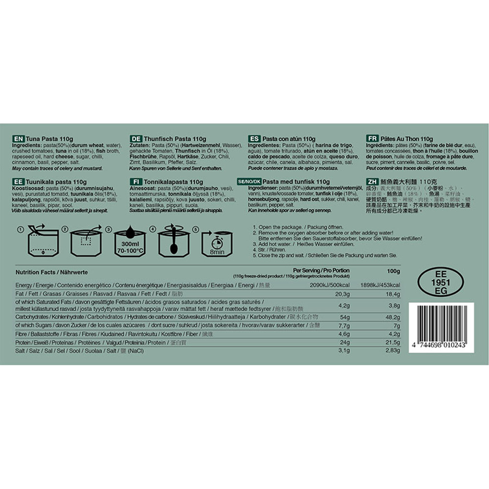 Ration de survie - Pâtes au thon - Heracles Tactical