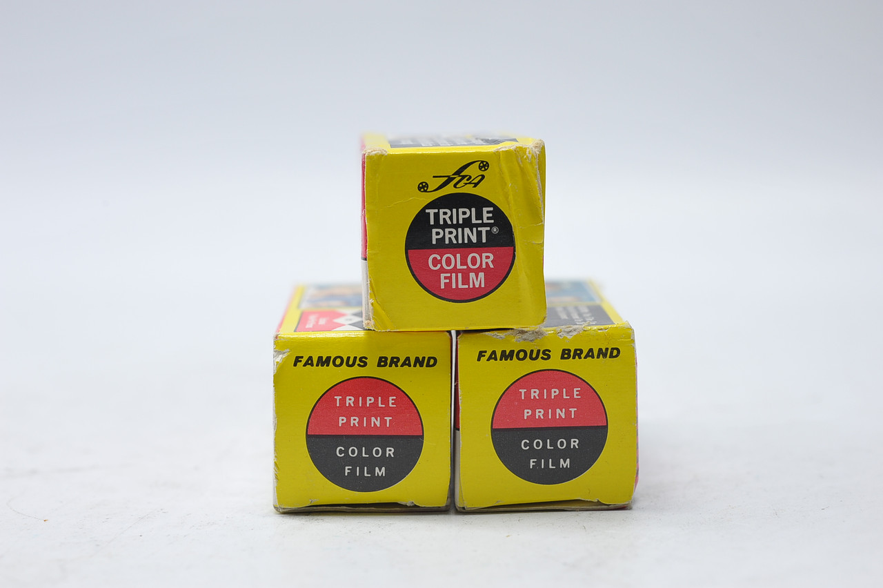 3 Pack FCA TRIPLE PRINT COLOR NEGATIVE 620 FILM ,EXPIRED 11/