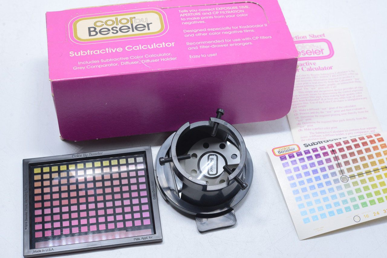 SUBTRACTIVE Printing CALCULATOR for Color Negatives BESELER