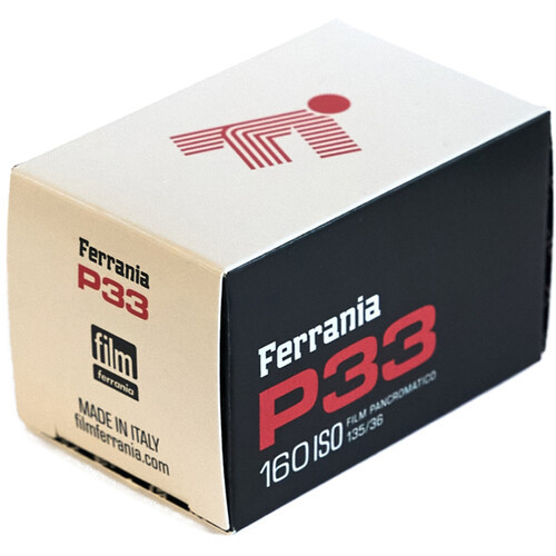 Ferrania P33 160 ISO Black and White Film (35mm Roll Film, 3